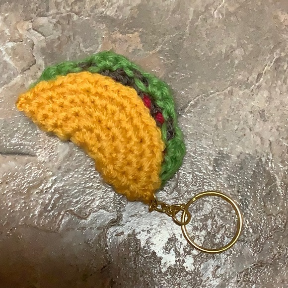 Hand Crafted | Accessories | Crochet Taco Keychain | Poshmark